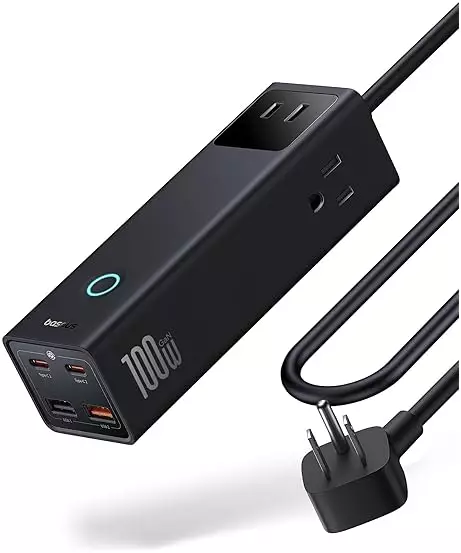 BASEUS Estación de carga de 100 W, cargador USB C GaN de 7 puertos ...